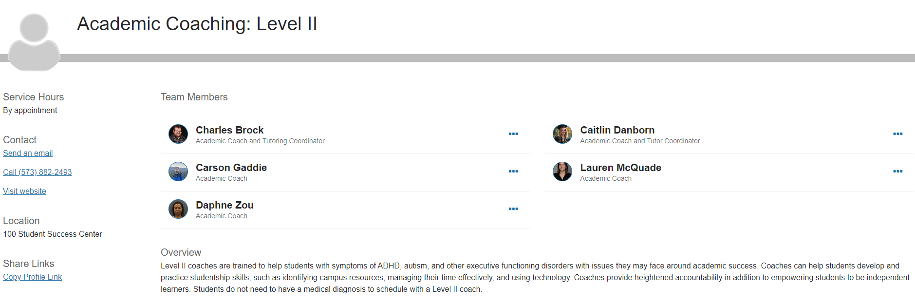 Level Ii Academic Coaching Learning Center